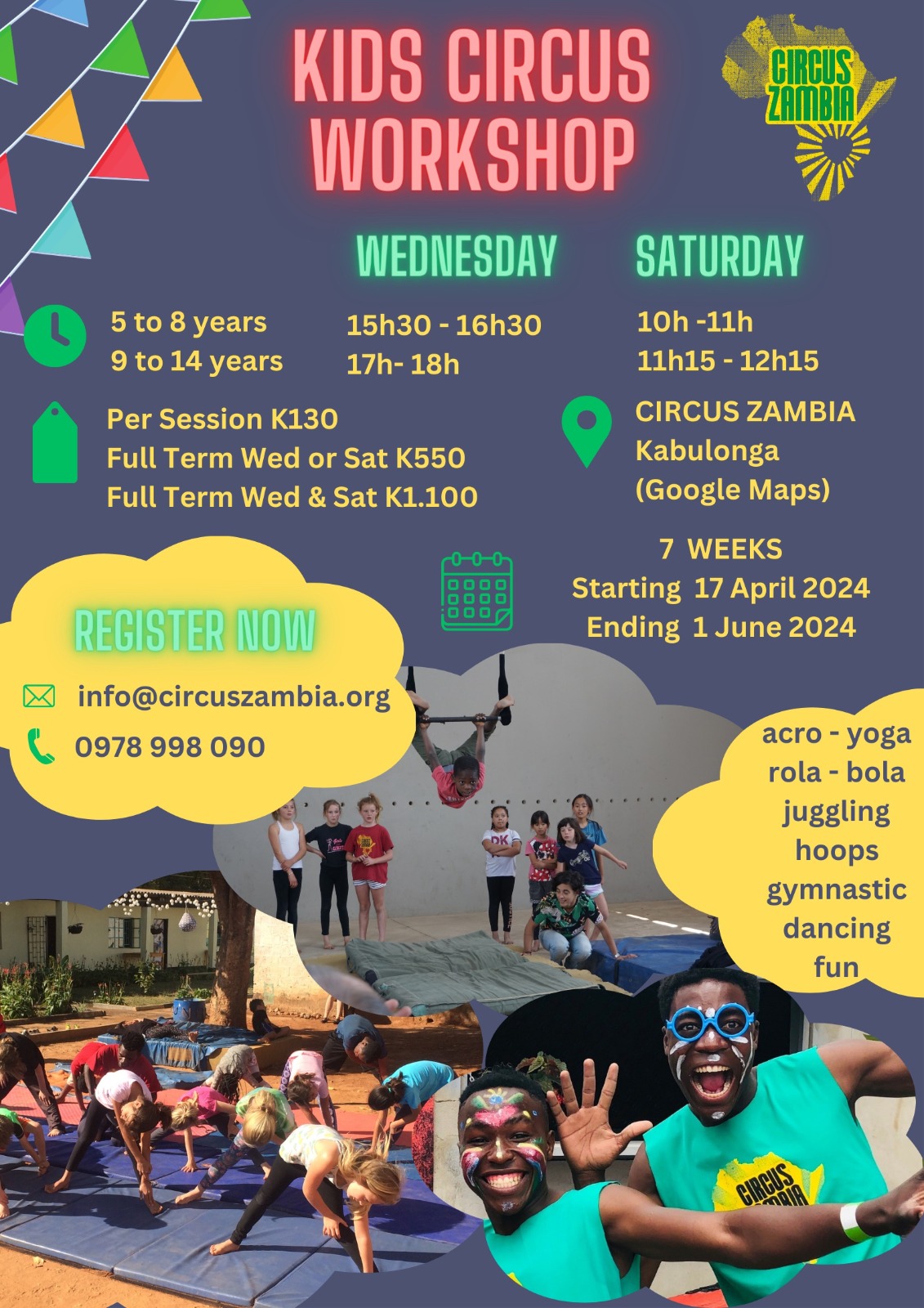 Upcoming Events - Circus Zambia