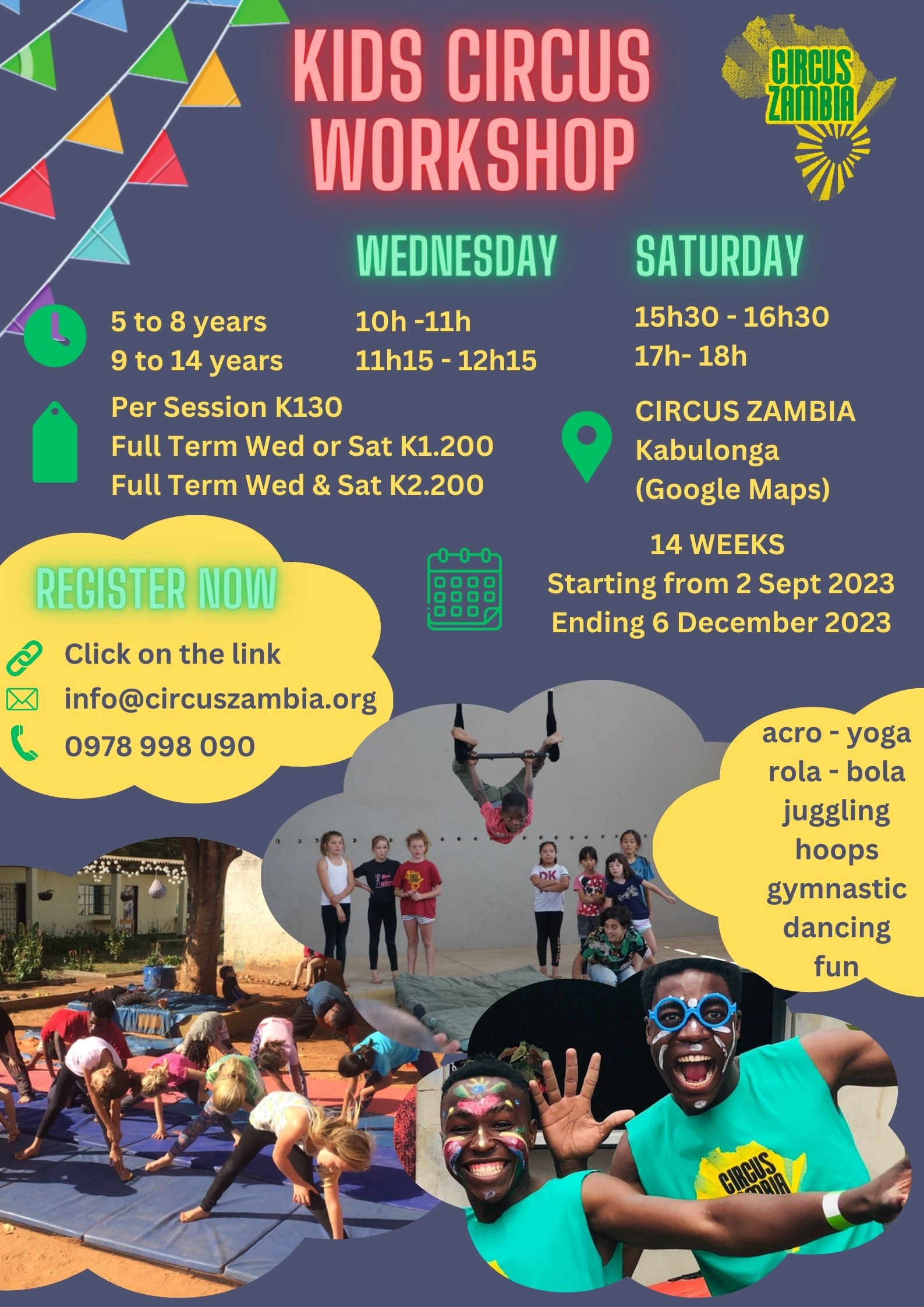 Circus Workshops - Circus Zambia